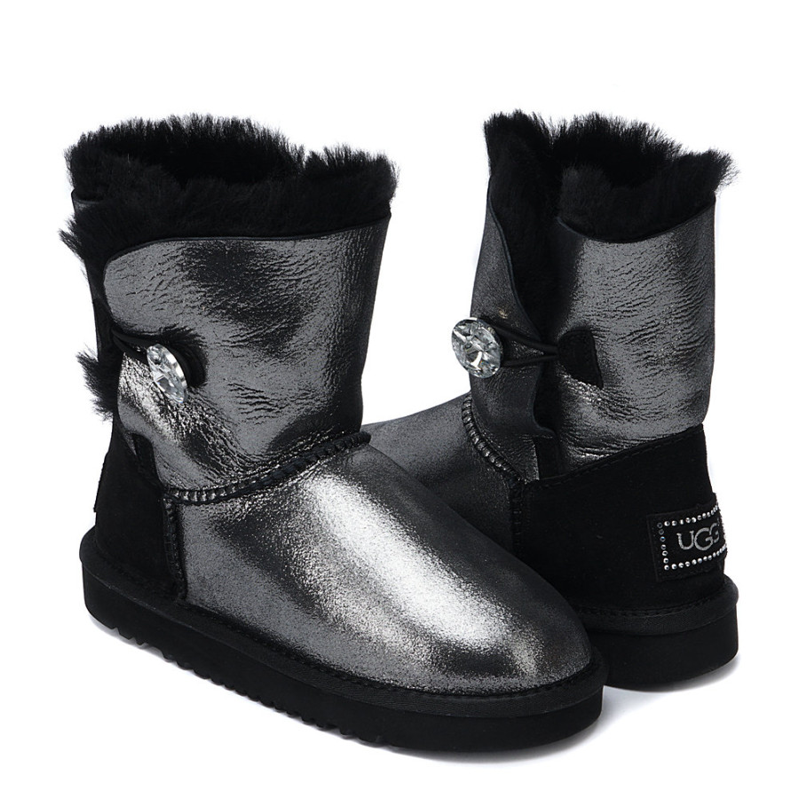 Купить UGG Kids Bailey Button I Do Black по отличной цене 10390 рублей ...